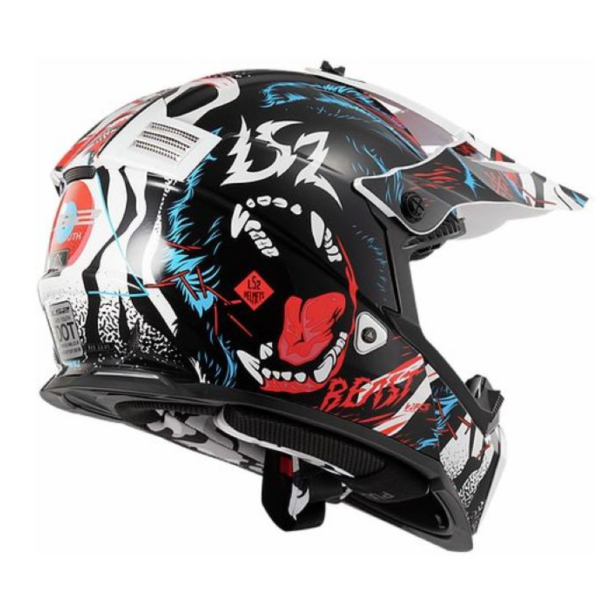 2024 LS2 Gate Beast Youth/Kids MX Motocross Offroad Helmet – Pick Size ...